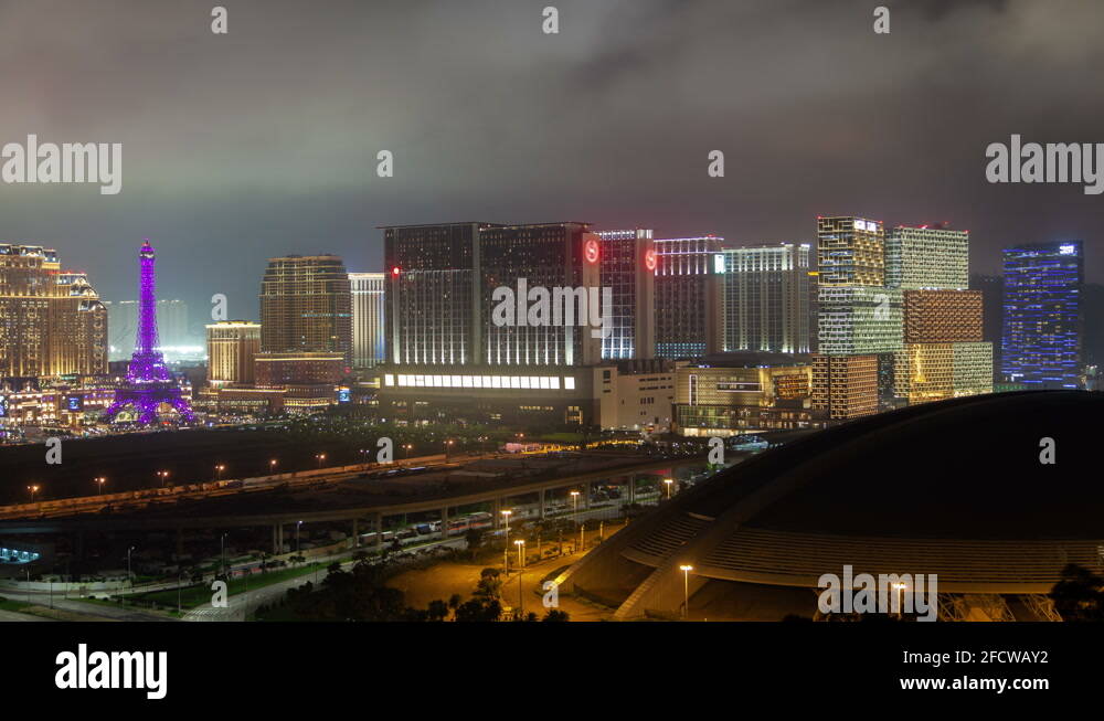 Cotai houses in Macau at Coloane Village in China timelapse Stock Video ...