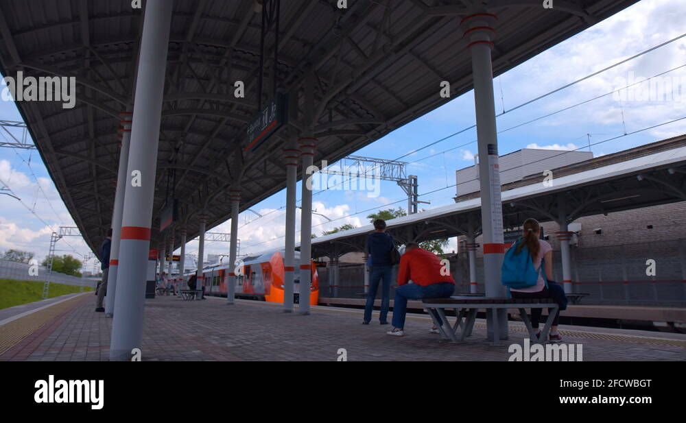 Railroad train station platform benches Stock Videos & Footage - HD and ...