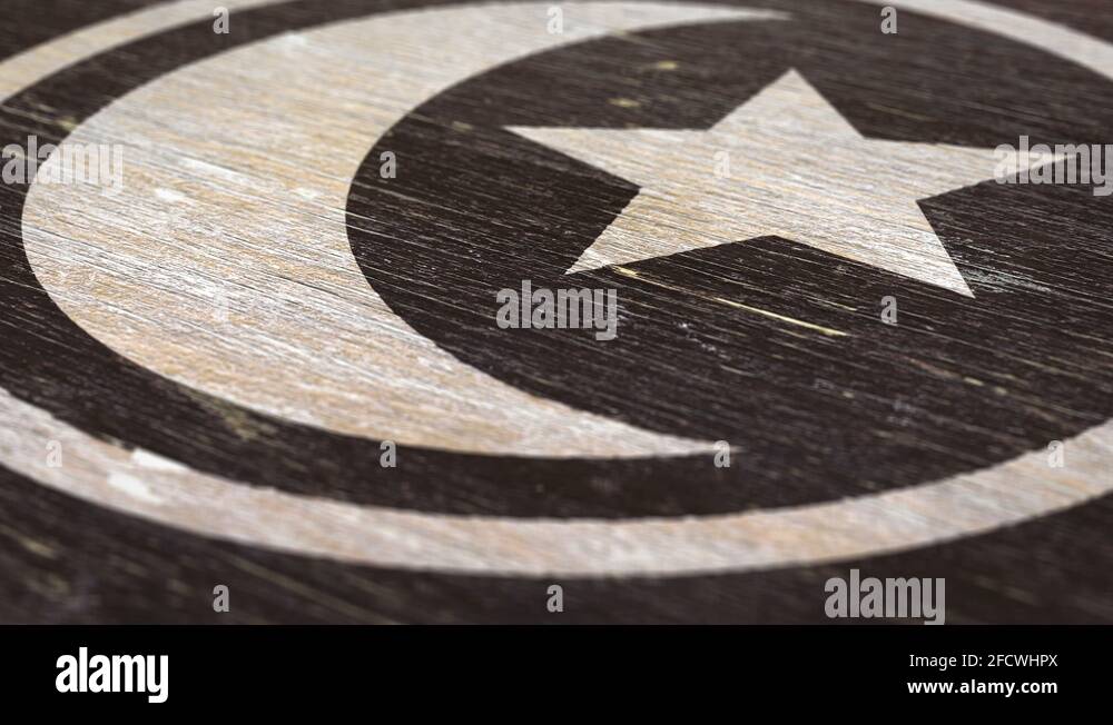 Crescent Moon And Star - Islamic Symbol. 1080p, 60fps Stock Video ...