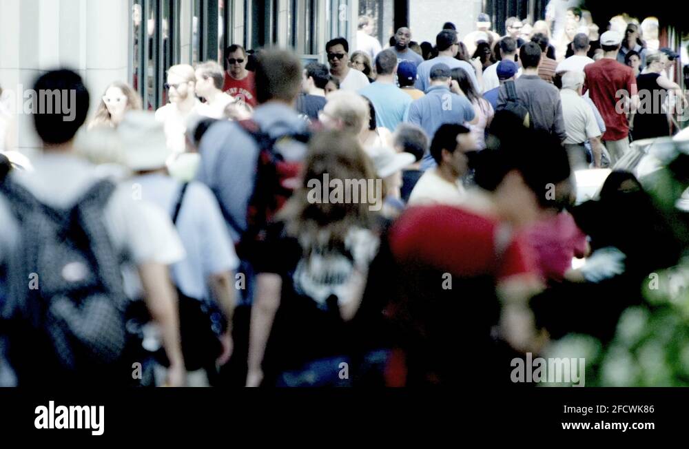 People Walking on Crowded City Streets Stock Video Footage - Alamy