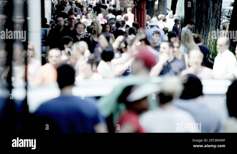 People Walking on Crowded City Streets Stock Video Footage - Alamy