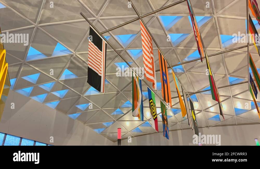 Flags hanging ceiling Stock Videos & Footage - HD and 4K Video Clips ...