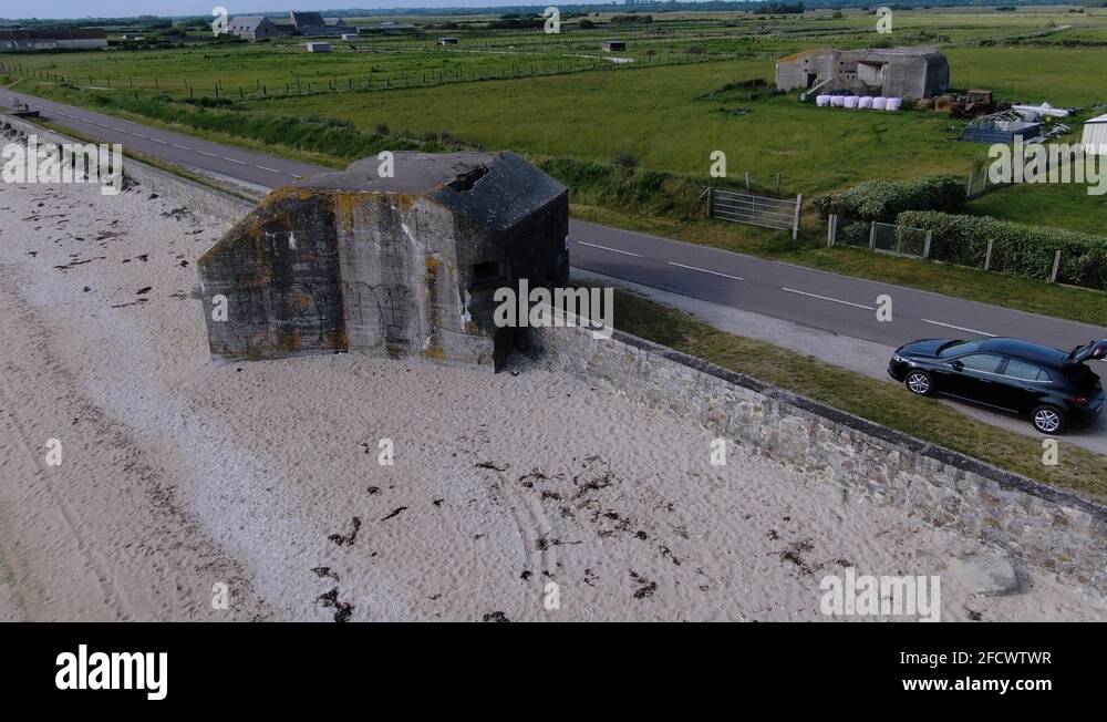Destroyed bunker at the beach Stock Videos & Footage - HD and 4K Video ...