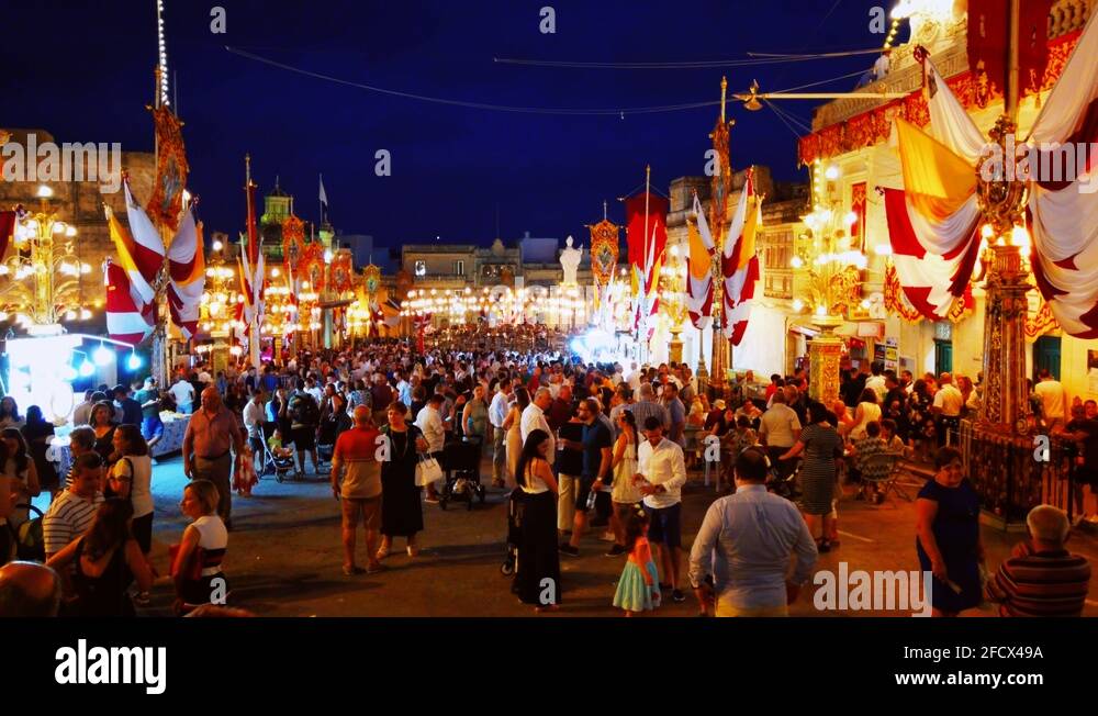 Video from Malta, Siggiewi, Feast of St. Nicholes celebration. People ...