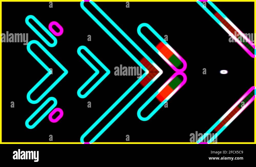 Forward Sign Board Neon Arrows Seamless Looping Motion Background Stock ...