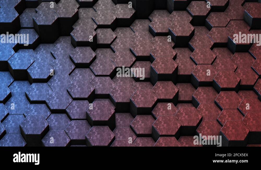 Abstract hexagon form wall moving background, Geometric concept Stock ...