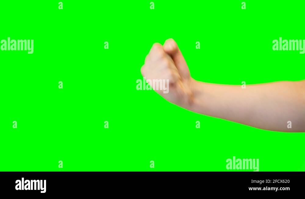 Manly Uppercut fist punch Hand enter and exit Green Screen Chroma key ...