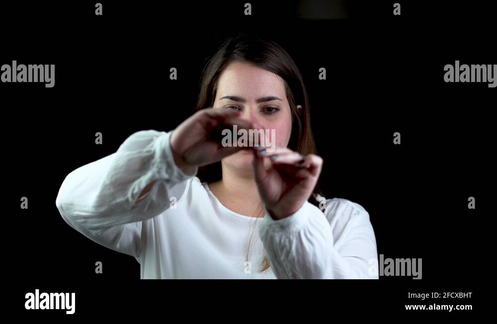 Woman Analysing Double Helix DNA Structure of a Female Body in a Stock ...