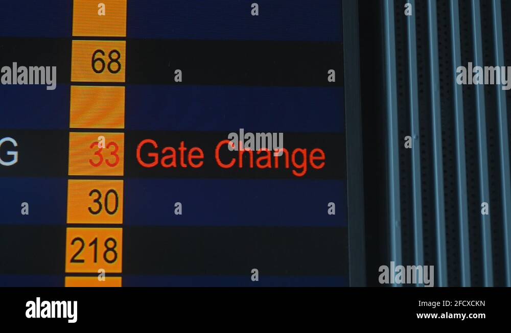 Flight status changing to gate change, airport emergency, terminal ...