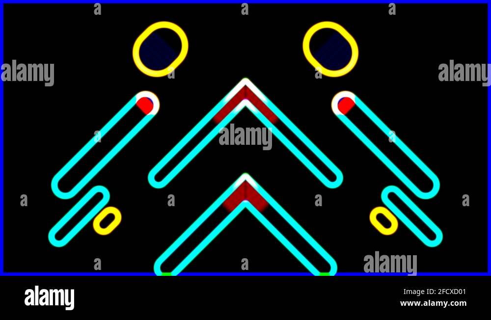 Up Sign Board Neon Shapes Seamless Looping Motion Background Stock ...