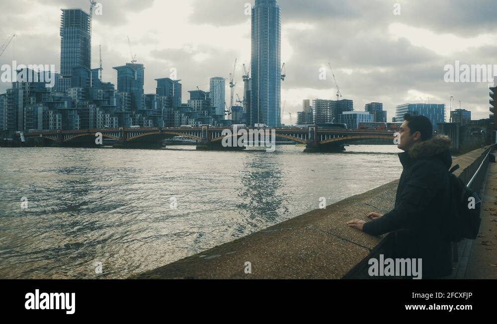 Man looking across a river Stock Videos & Footage - HD and 4K Video ...