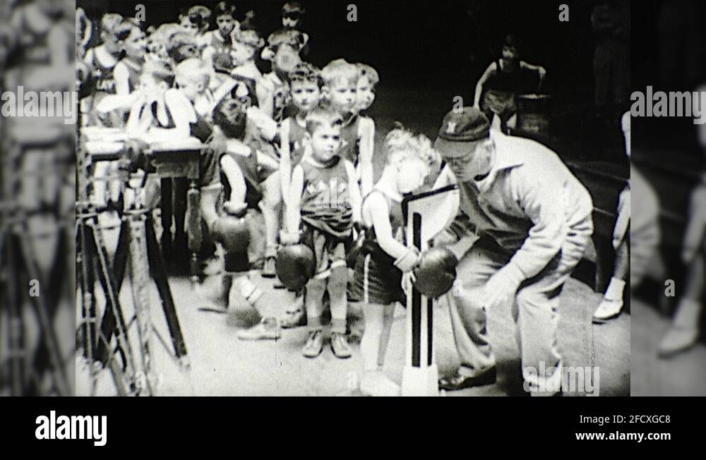 1930s Children Boys Fight Team Coach Box Boxing Match Sport Vintage ...