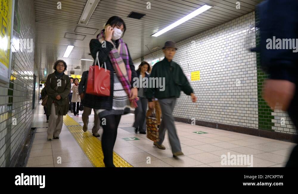 Tokyo Japan, circa : crowd people in Tokyo subway in Japan Stock Video ...