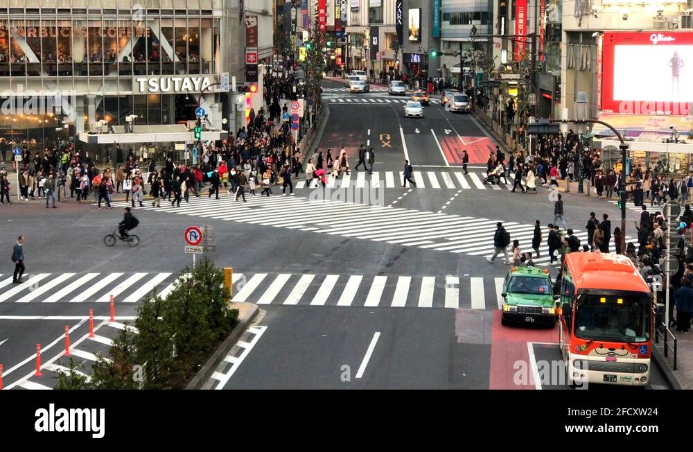 Tokyo Japan, circa : crowded people at Shibuya in Tokyo, Japan Stock ...