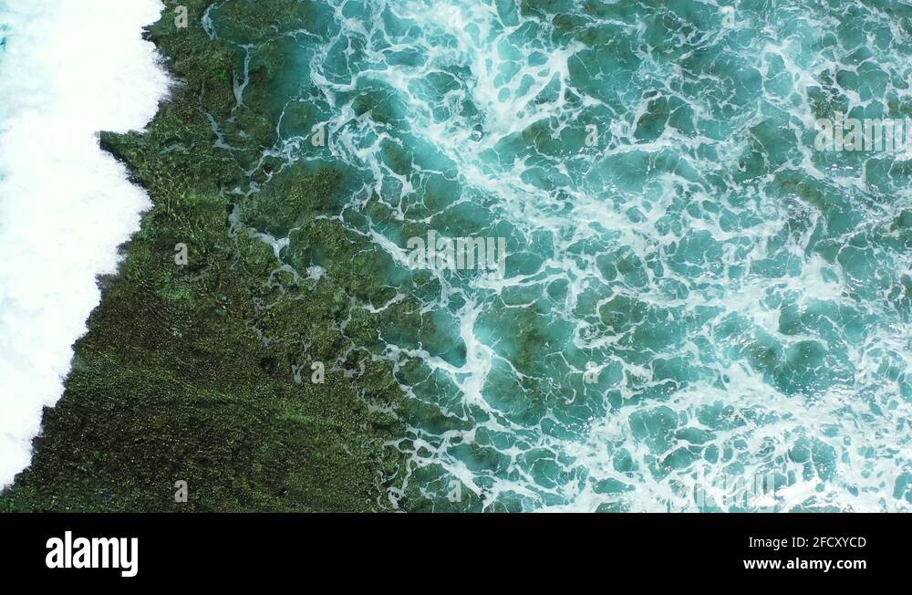 Abstract Sea Water Texture, tropical sea, coral reef rough foamy waves ...