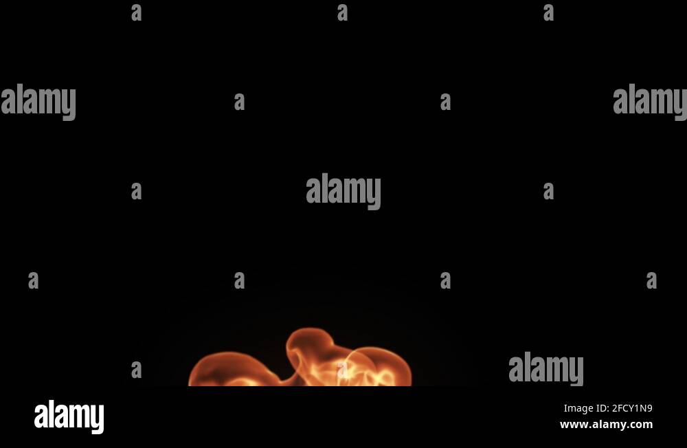 Fire Burst From Bottom Of Screen Effect on Black Background Stock Video ...