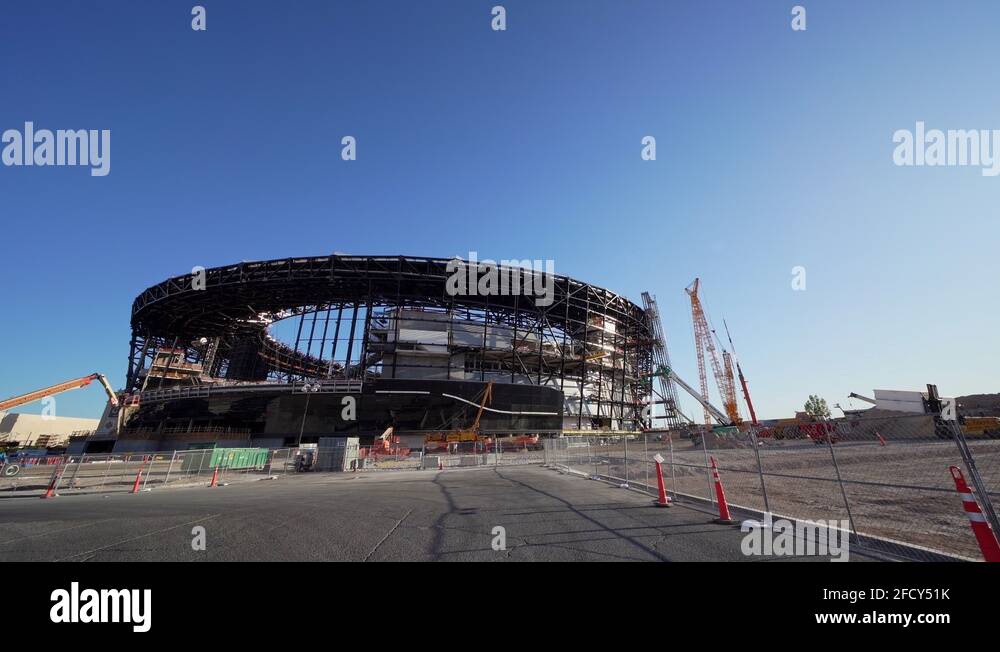 Construction site of the Allegiant Stadium Stock Video Footage - Alamy