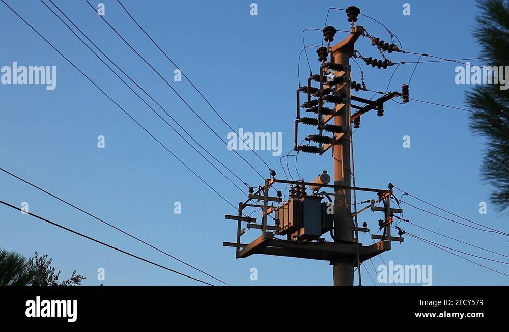 electricity pylon Stock Video Footage - Alamy