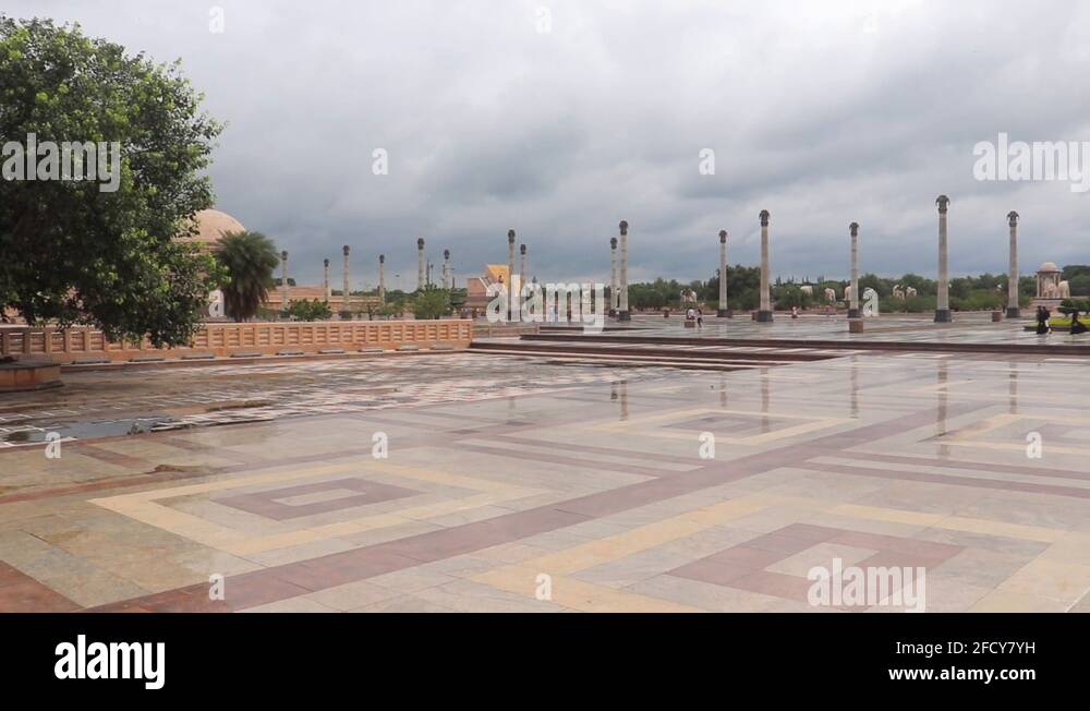 270-degree view of pillars in Dr. Bhimrao Ambedkar Memorial Public Park ...