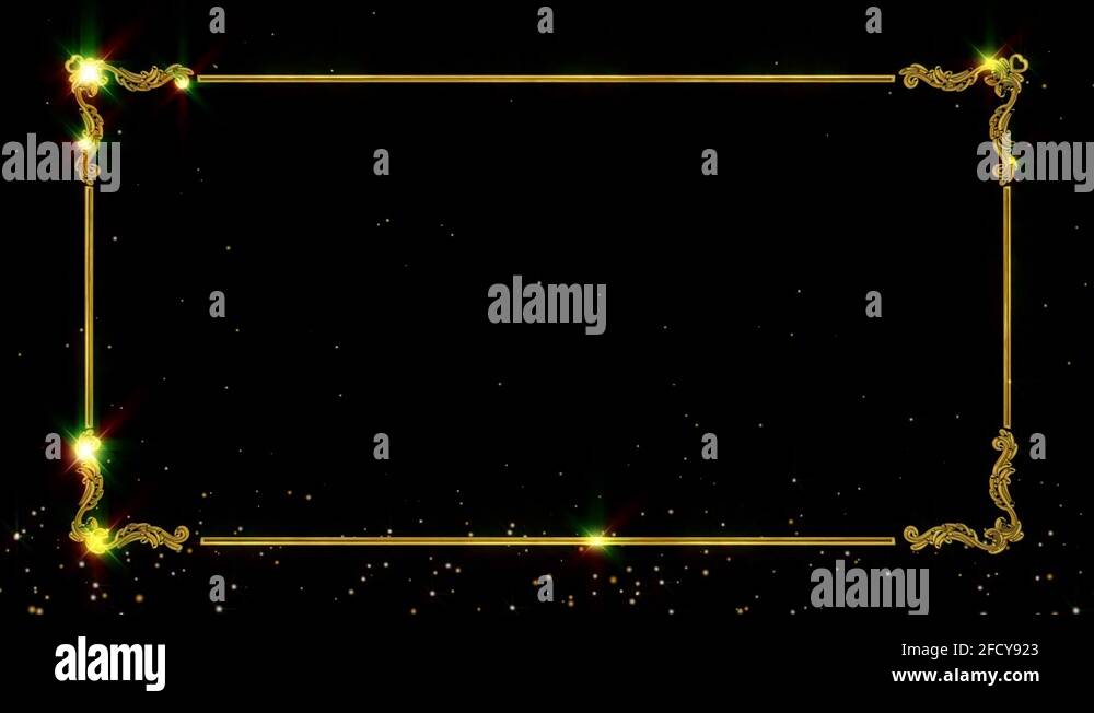 INTRO FRAME GOLD WEDDING VIDEO BACKGROUND Stock Video Footage - Alamy