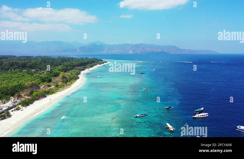 The Stunning, Overhead Scenery Of The White Island Beach Of Indonesia ...