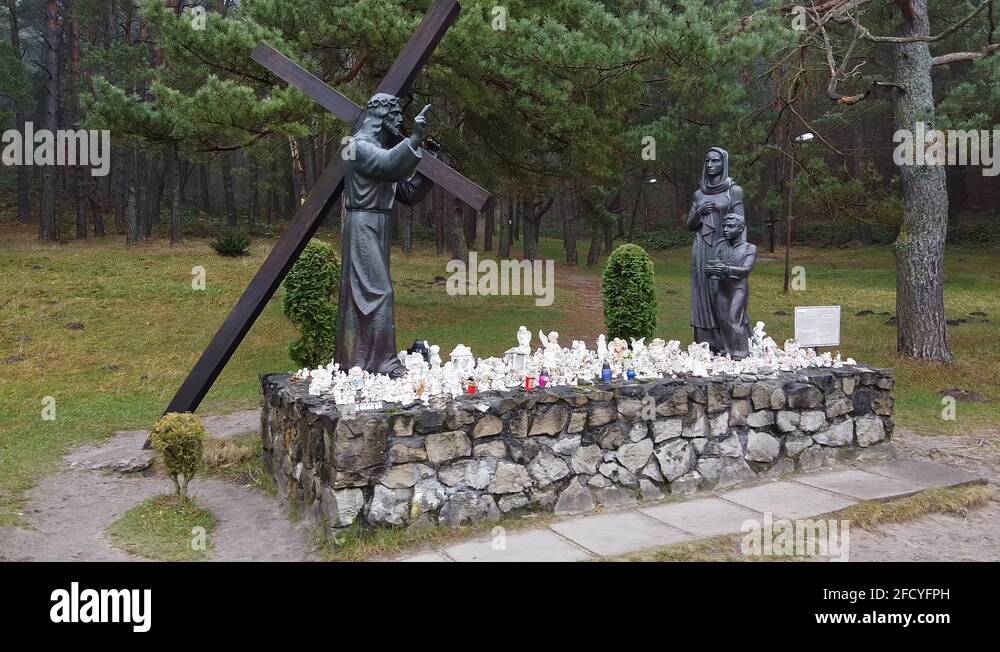 Jesus Christ statue in forest Stock Video Footage - Alamy