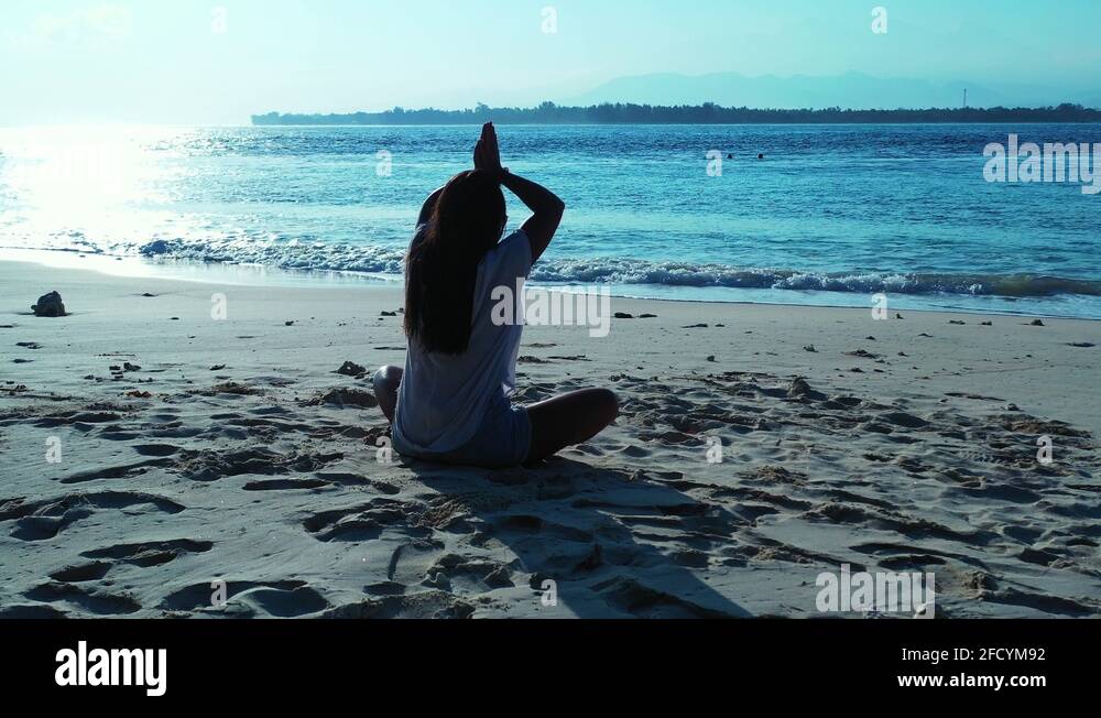 Phuket, Thailand - Lady On Her Yoga Pose - Breathing Techniques ...