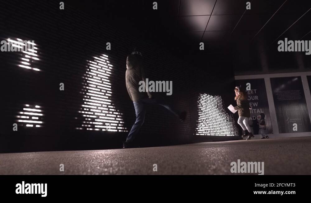 Winterfest Wembley park london, shadow wall installation by JASON ...