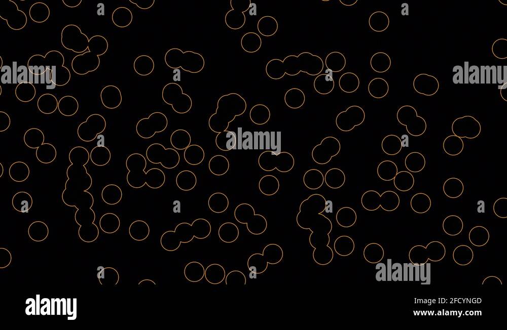 Background with stylized cells animation in fast repetitive connecting ...
