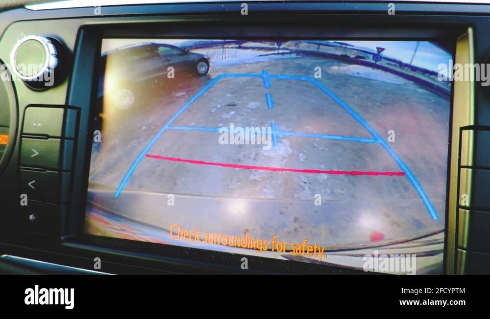 Car parking camera system. Rear view monitor for parking automobile ...