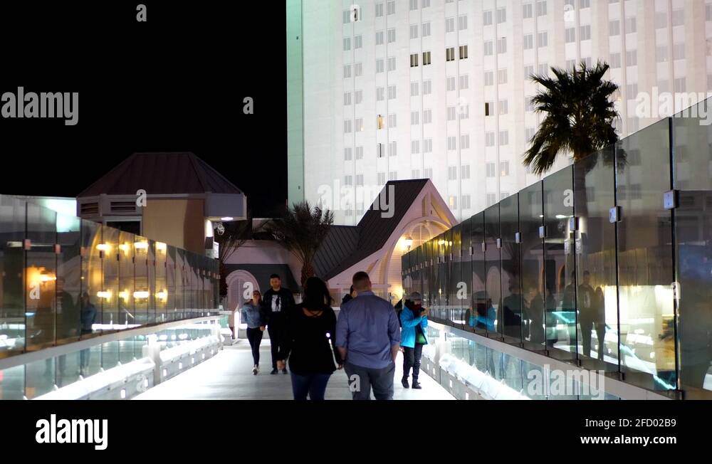 Las Vegas Skywalk Walkway Tourism Vacation Walkway in Landmark Stock ...