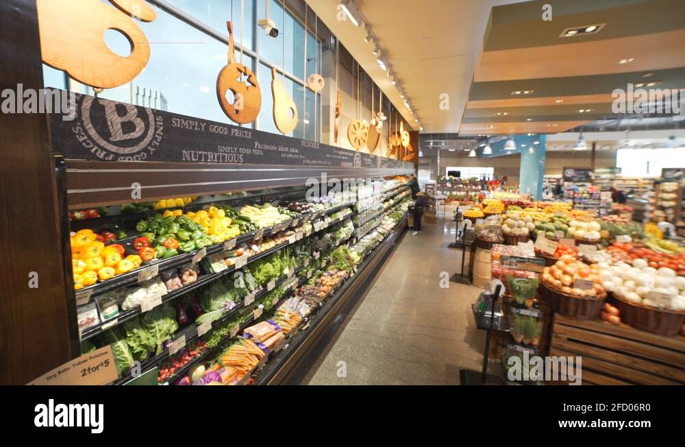 Grocery store produce section aisle Stock Videos & Footage - HD and 4K ...