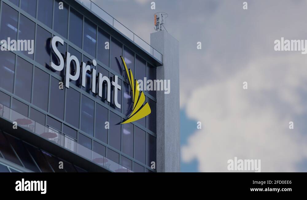 3D CGI Animation of Sprint Corporate Building Stock Video Footage - Alamy