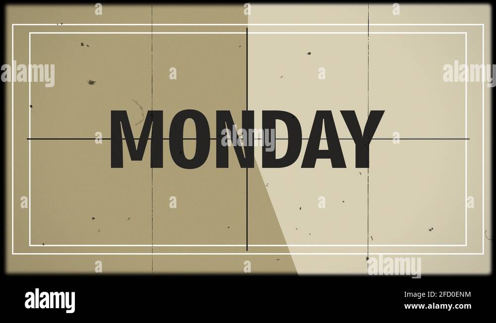 7 Days of the Week in a retro television countdown Stock Video Footage ...