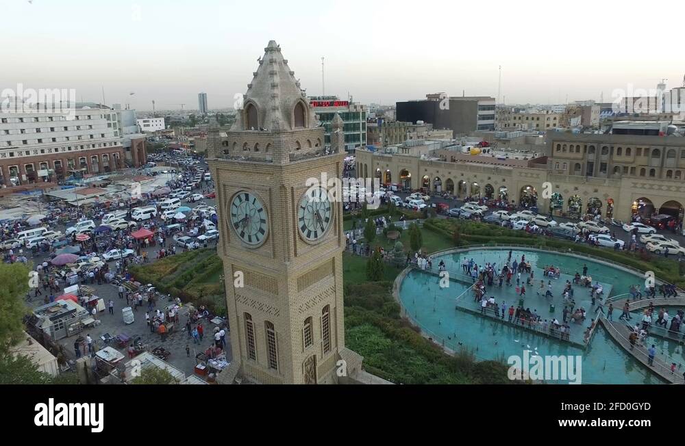 Erbil-Qalat-Bazar in center city in the Kurdistan Arbil Stock Video ...