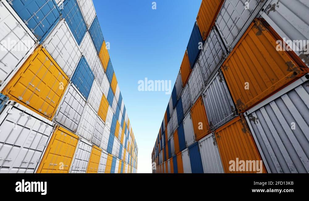Rows of shipping containers Stock Videos & Footage - HD and 4K Video ...