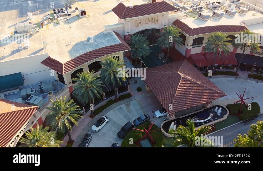 Upscale shopping at The Galleria Mall Fort Lauderdale FL Stock Video ...