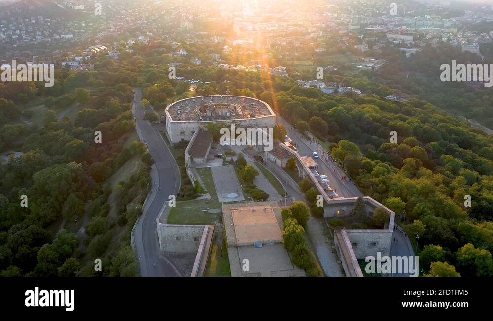 Drone flypast over the Citadel, a fortress that serves as the symbol of ...
