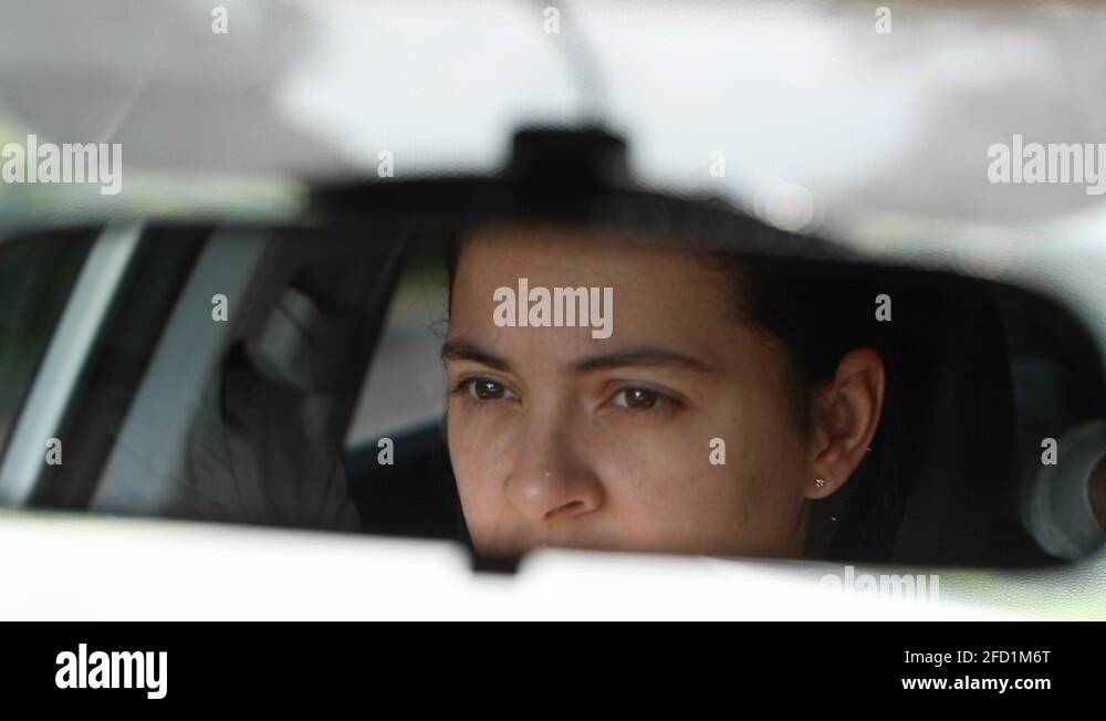 Female checking rear view Stock Videos & Footage - HD and 4K Video ...