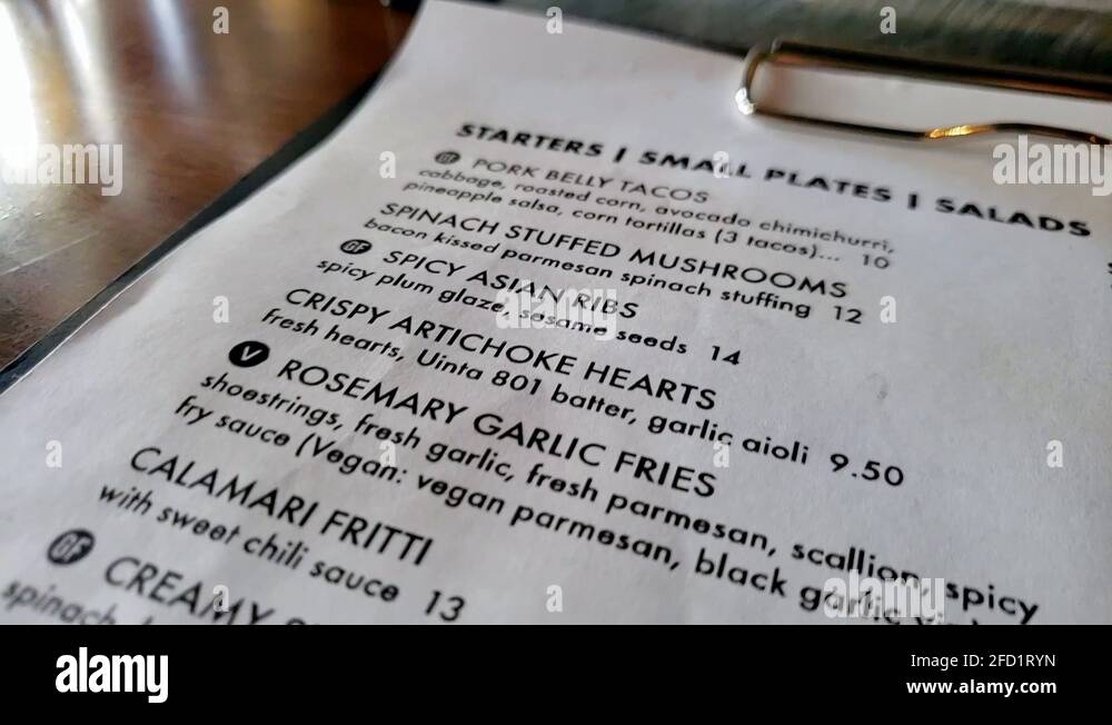 Menu label Stock Videos & Footage - HD and 4K Video Clips - Alamy