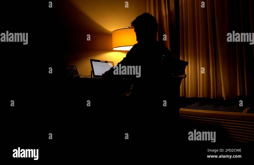Man in a dark room with a computer Stock Videos & Footage - HD and 4K ...