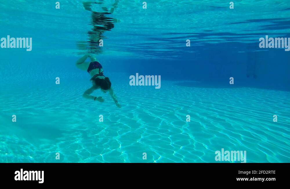 Woman swimming under water pool fitness Stock Videos & Footage - HD and ...
