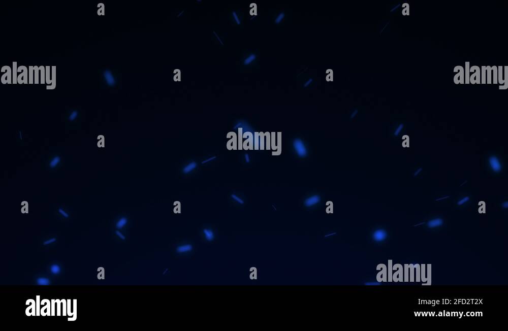 Blue Particles From Invisible Sci-Fi Flame. Animated Background Layer ...