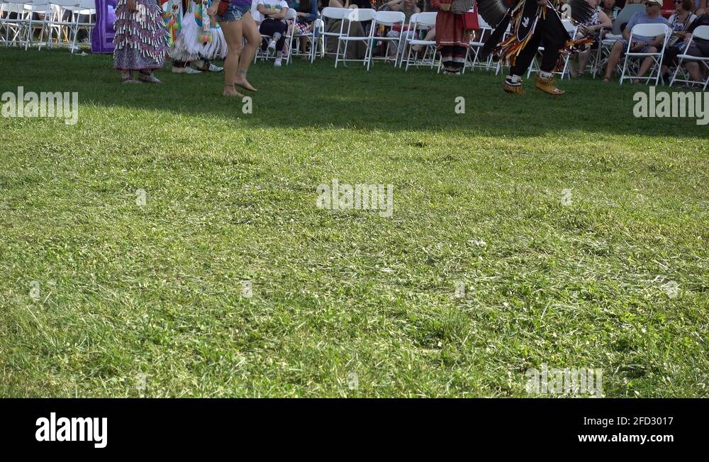 Dancing In Full Costume Bottom Half Feet Native American Indian First ...