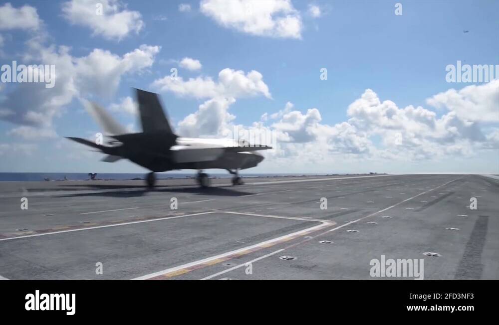 Lockheed Martin F-35 Lightning II takeoff from an aircraft carrier ...