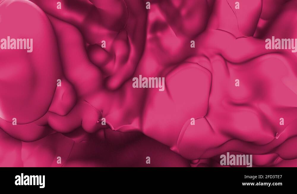 Pink liquid wave 3d surface animation. Liquid geometry objects ...
