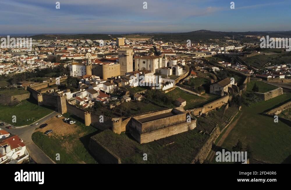 Castelo de Estremoz, Medieval Fortified Castle, Aerial View of Hostoric ...