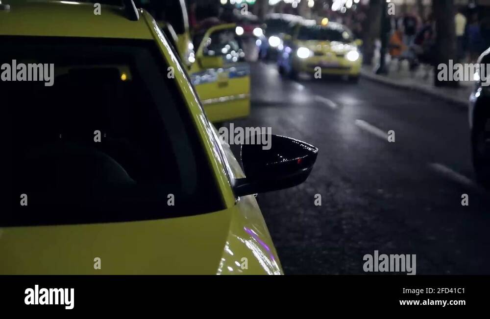 Taxicab taxi cab stand rank Stock Videos & Footage - HD and 4K Video ...