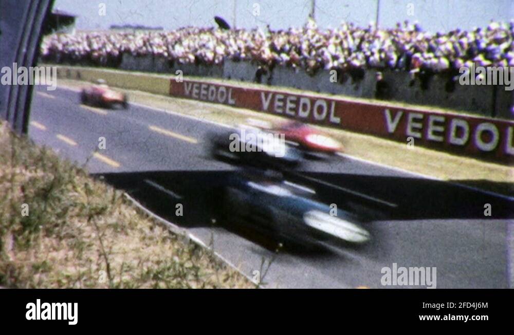 RACE CARS SPEED PAST Racetrack Crowds 1960s Vintage Old Film Home Movie ...