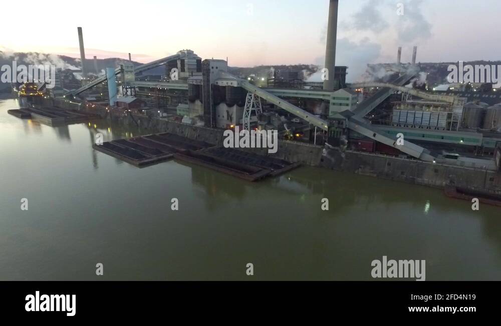 CLAIRTON COKE WORKS. A coke plant owned by US Steel. Clairton Pa Stock ...